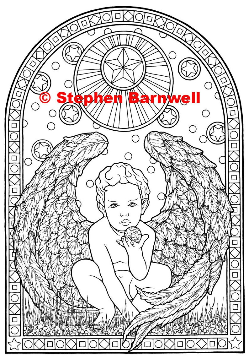 Angel Coloring Book for Adults 33 Images Christian Angels - Etsy