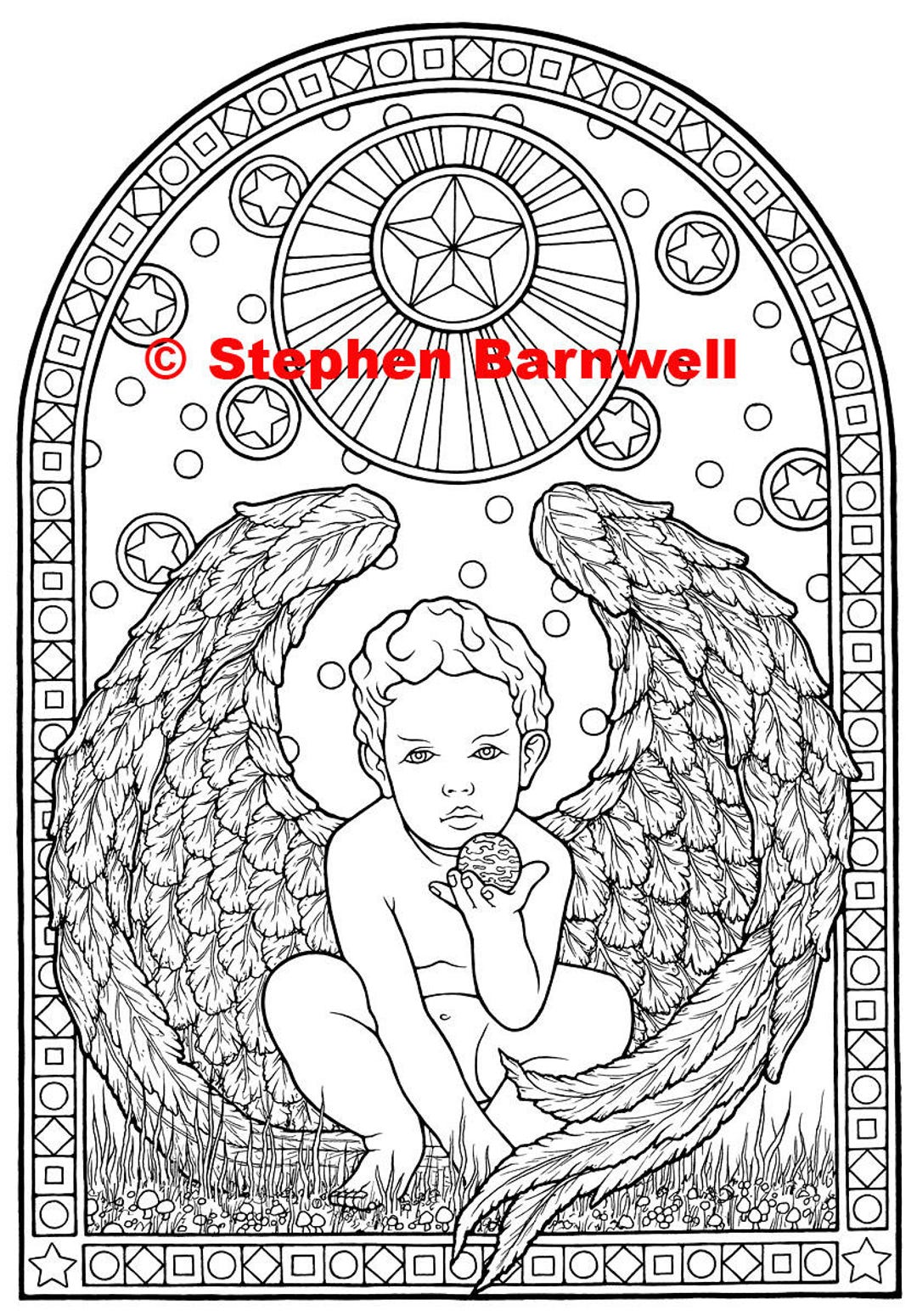 Angel Coloring Pages - Angelic Art - Angel Coloring - Christian ...