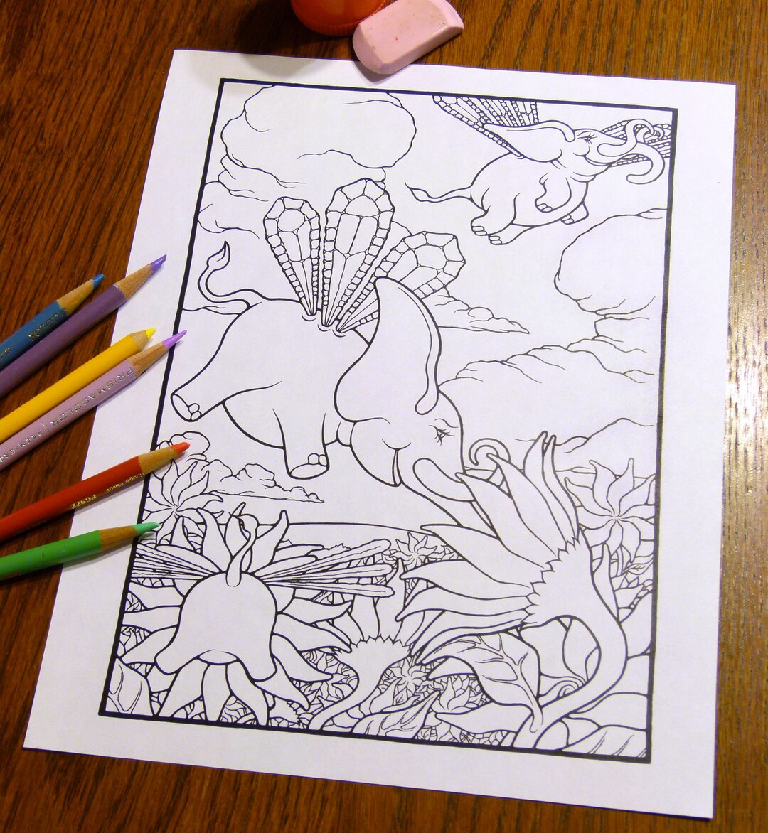 Fantasy Coloring Pages - Digital Download - Coloring Page - Colouring ...