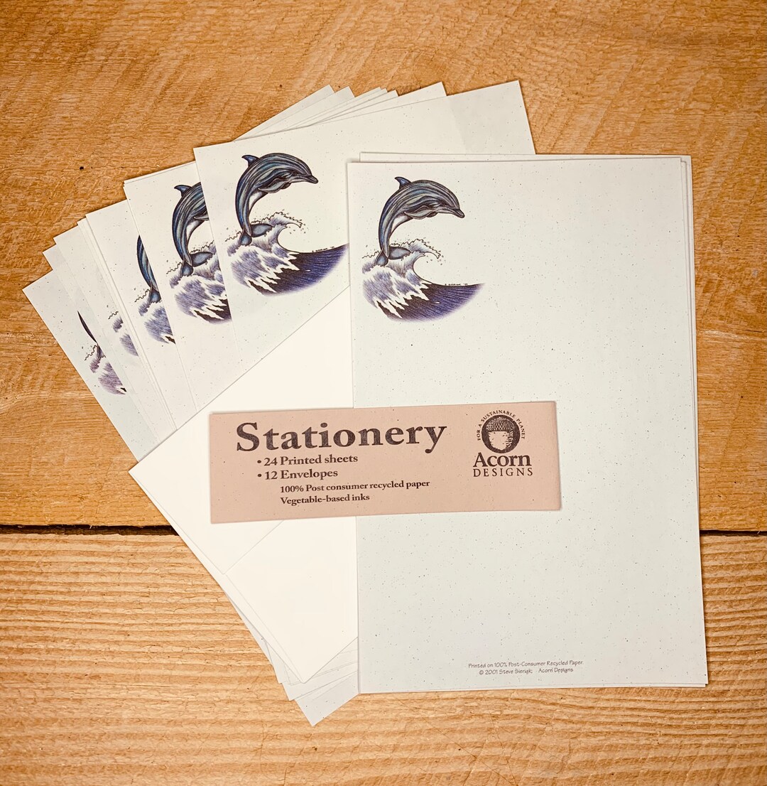 Dolphin Stationery Set. Letter Writing Kit With Dolphin Artwork. Eco ...
