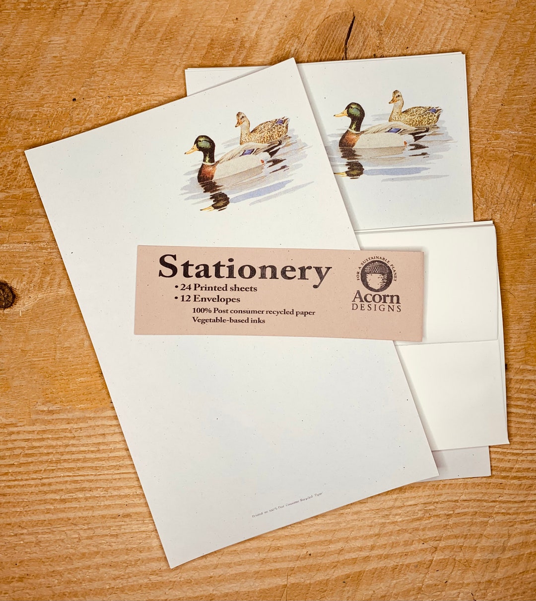 Duck Stationery Set. Letter Writing Kit With Duck Artwork. Eco Friendly ...