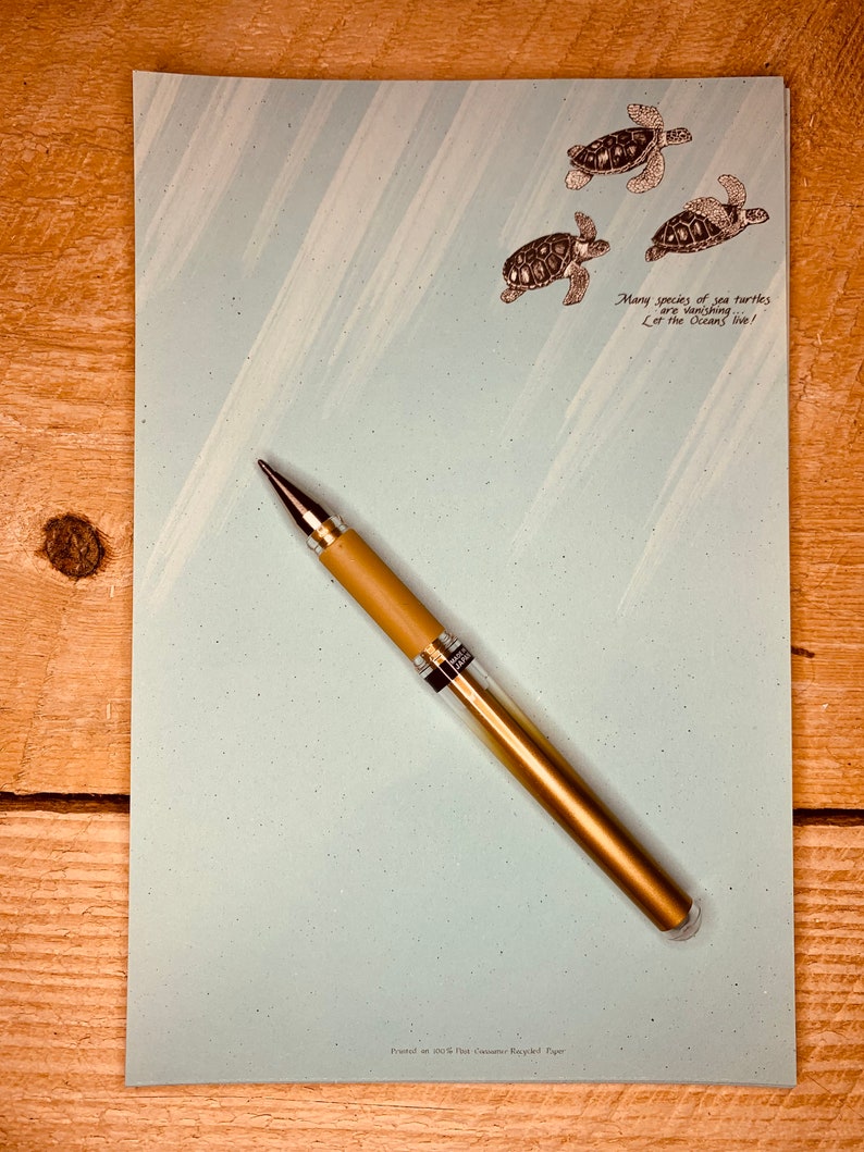 Turtle Stationery Set. Letter Writing Kit With Sea Turtle - Etsy