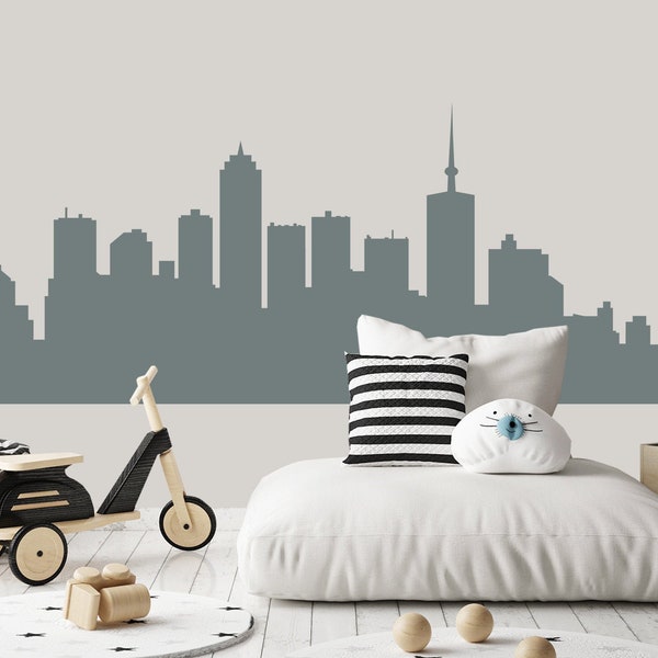 Skyline Wall Decal - Etsy