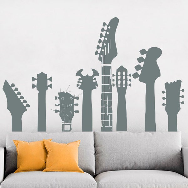 Guitar Wall Decal - Etsy