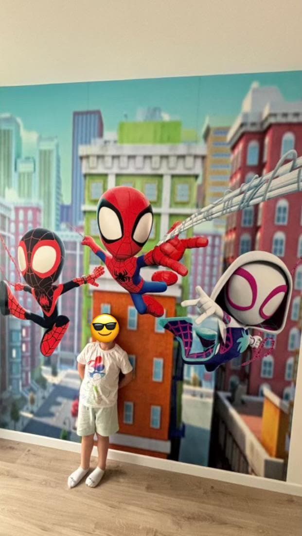 Spiderman Wallpaper for Kids Room, Superhero Peel and Stick Mural ...