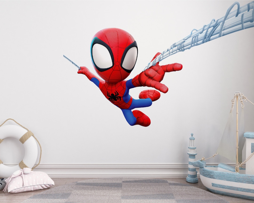 Large Spidey Wall Decal, Superhero Wall Sticker, Jumbo Spiderman Mural ...