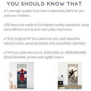 Spiderman Door Covering Peel and Stick, Superhero Teen Room Door Art ...