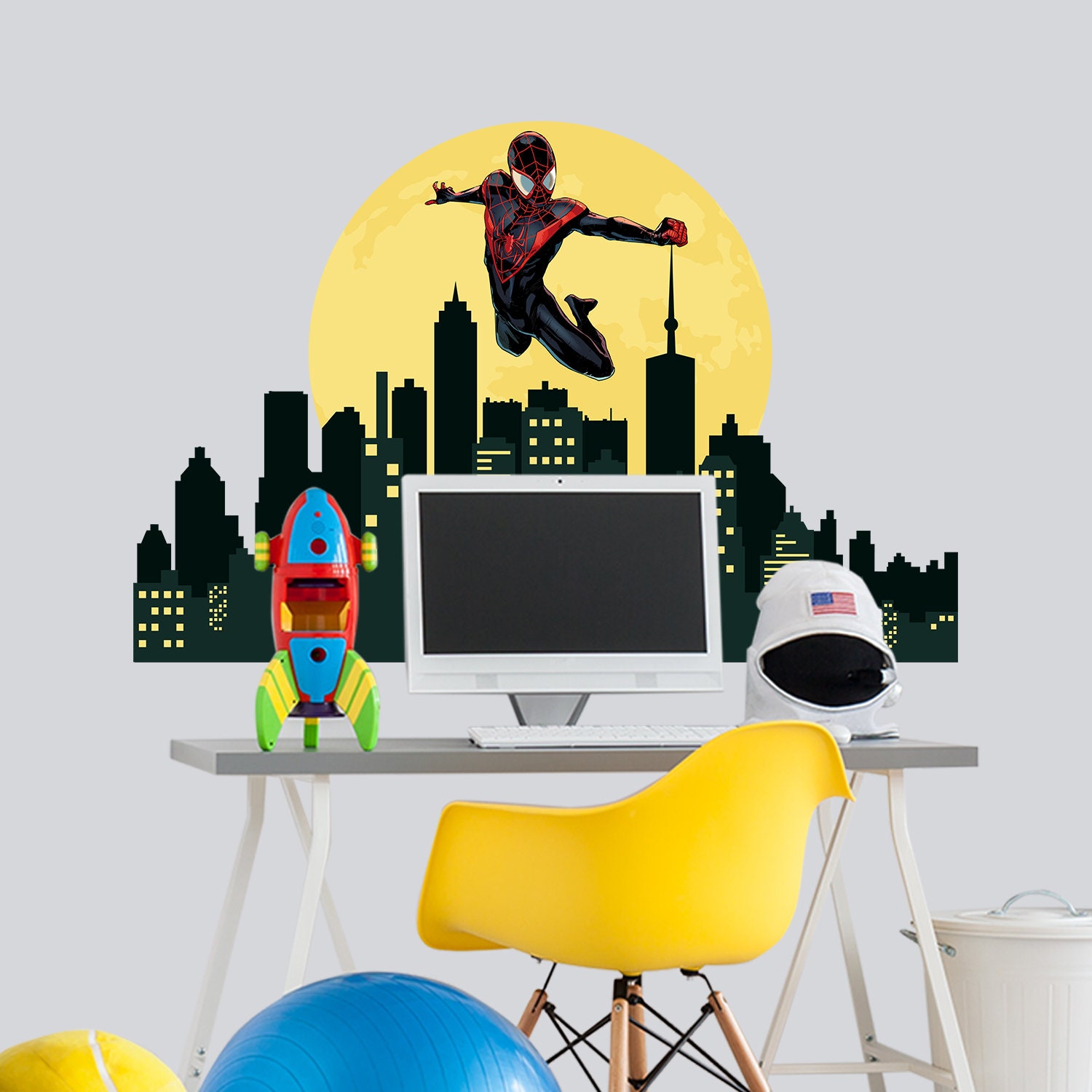 Miles Morales Wall Decal Boys Room Decor Superhero Spiderman - Etsy