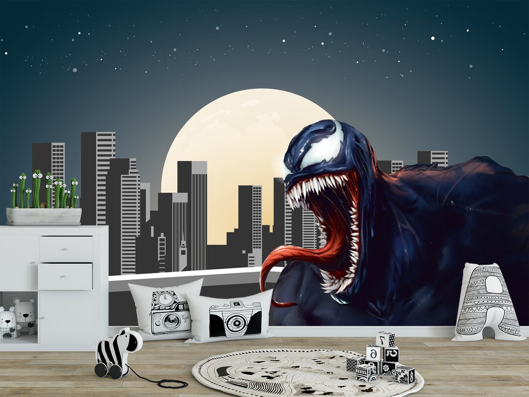 Venom Peel and Stick Wallpaper Spiderman Wall Art Mural for - Etsy