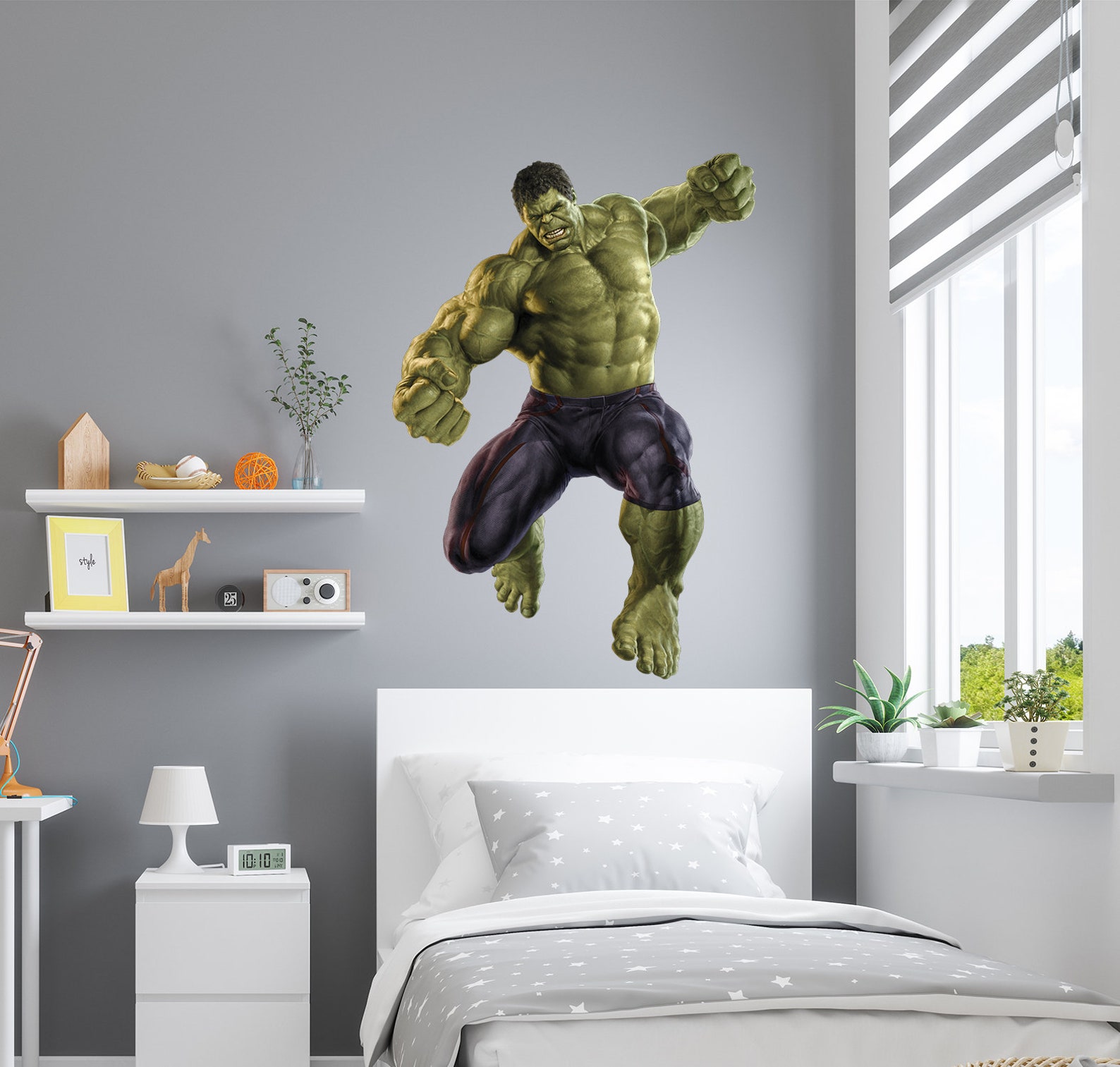 Hulk Wall Decal Superhero Boy Room Sticker Hulk Full Color - Etsy