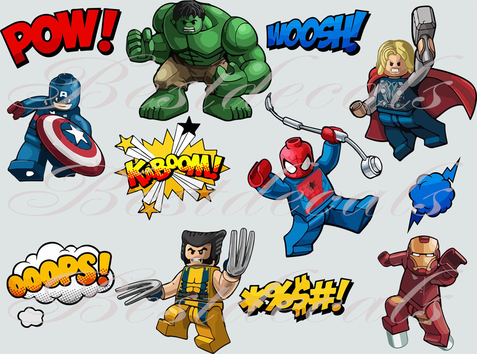 Stickers Superhero for Kids Room Playroom Wall Decor Sticker - Etsy