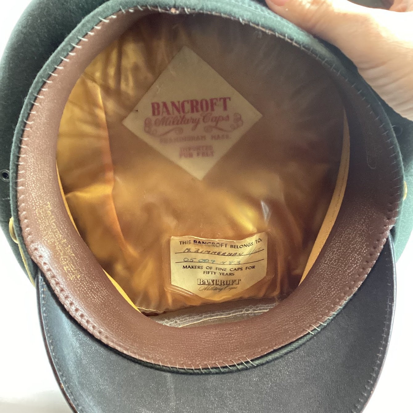 Vintage WWII US Army Officers Bancroft Green Peak Cap Hat - Etsy