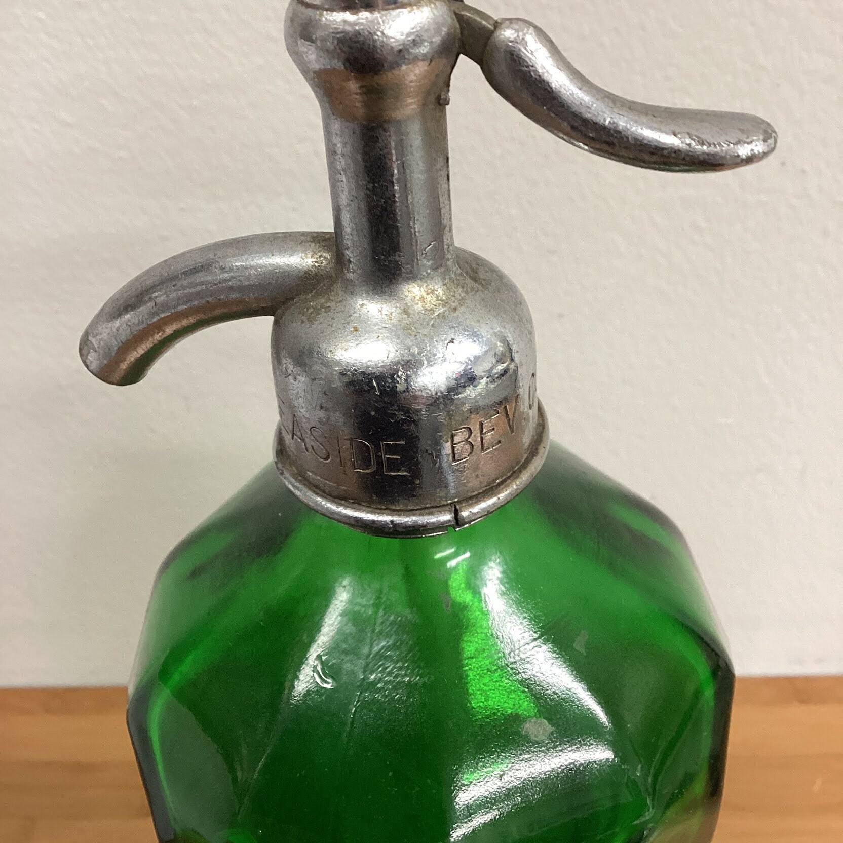 Antique Green Faceted Glass Seltzer Bottle Frank's Philadelphia PA - Etsy
