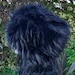 Fluffy Tufty Black Luxury Faux Fur Hat With Polar Fleece Lining-fur Hat ...