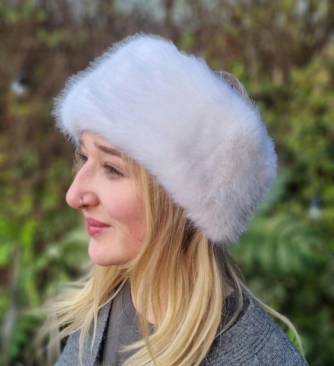 Posh White Faux Fur Headband-neckwarmer-earwarmer-head Wrap-fur ...