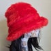 Red Fun Fur Faux Fur Bucket Hat-festival Hat-floppy Hat-fur - Etsy UK