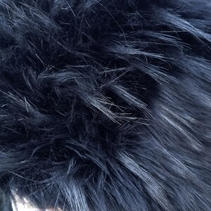 Fluffy Tufty Black Luxury Faux Fur Hat With Polar Fleece Lining-fur Hat ...