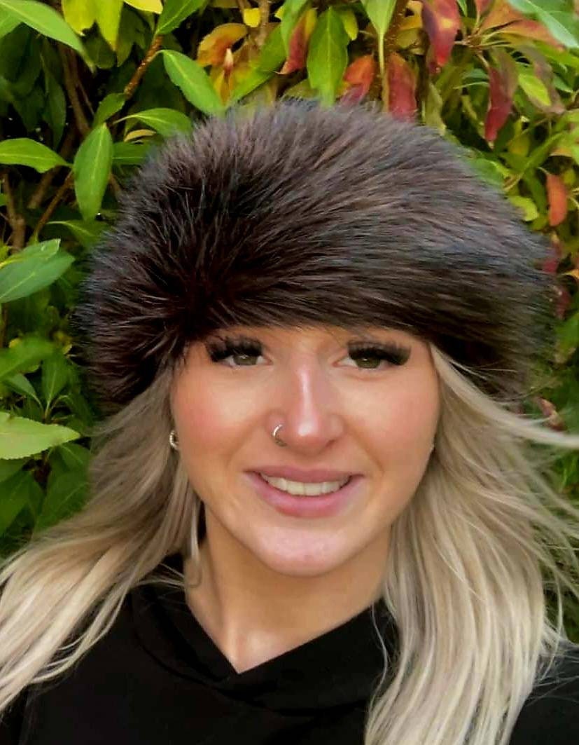 Beautiful Brown/Black Luxury Faux Fur Headband-Neckwarmer-Earwarmer ...