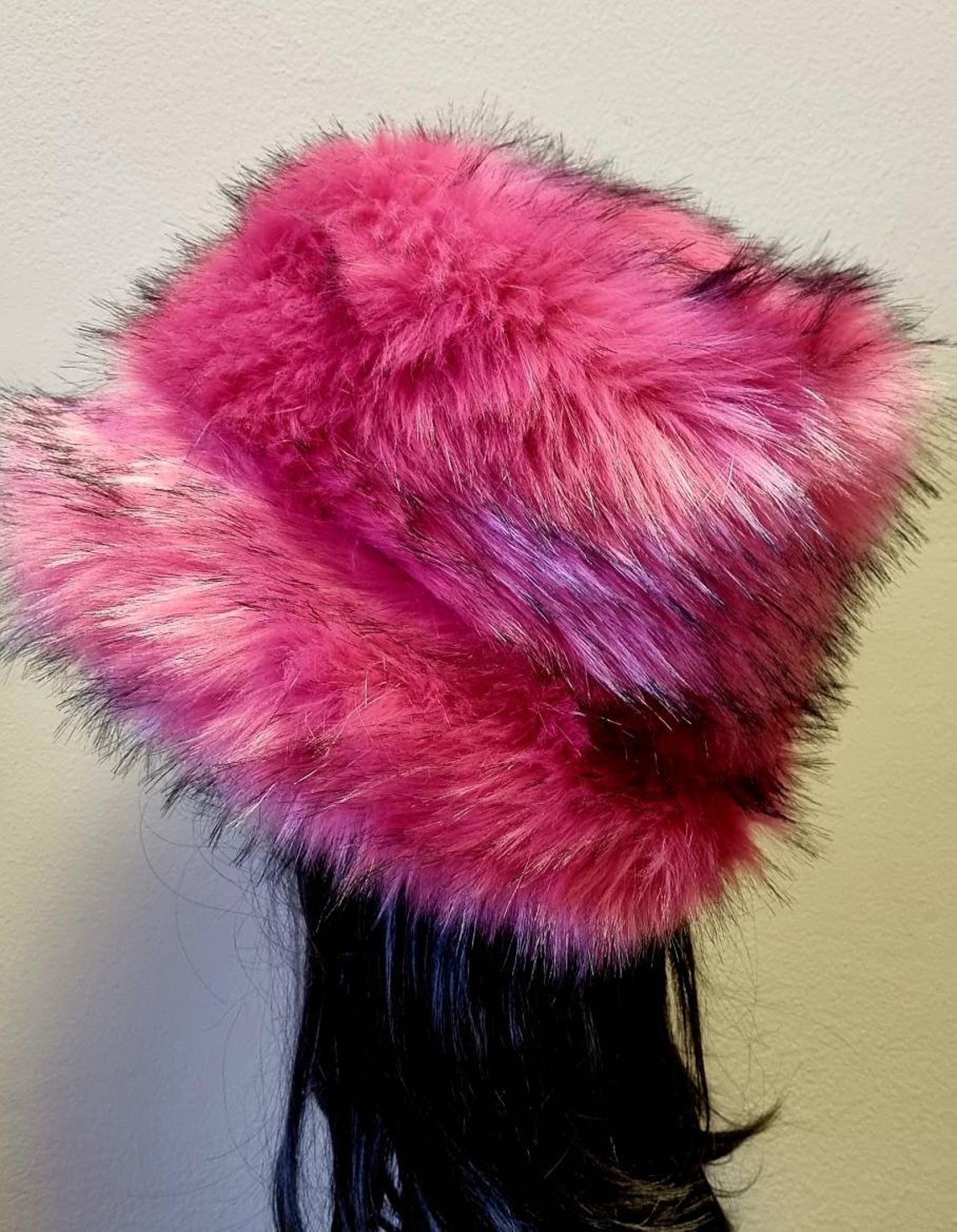 Rose Pink Super Fluffy Luxury Faux Fur Bucket Hat-pink-fuzzy - Etsy