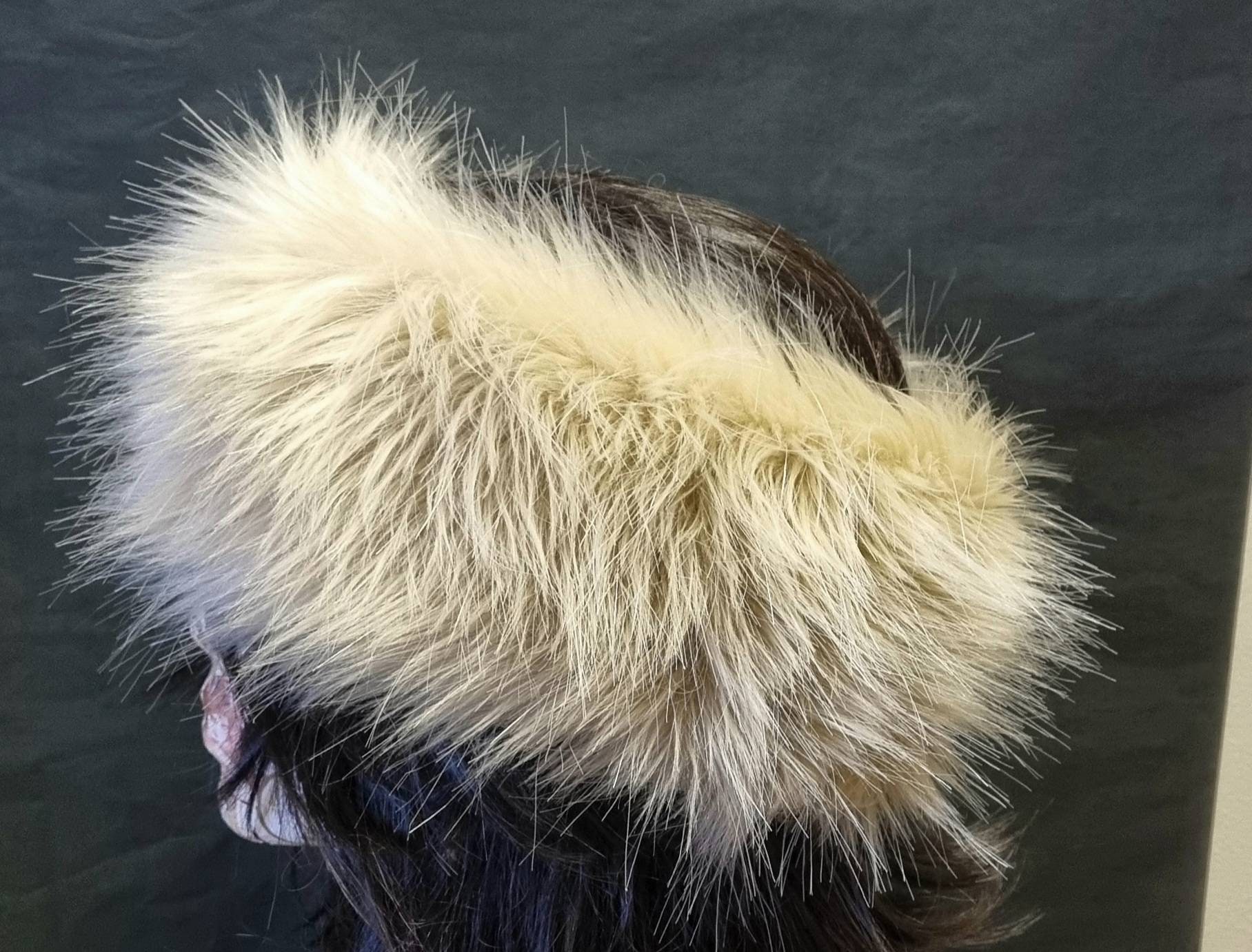 Caramel Faux Fur Headband- Neckwarmer- Earwarmer-Fur Headband-Beige ...