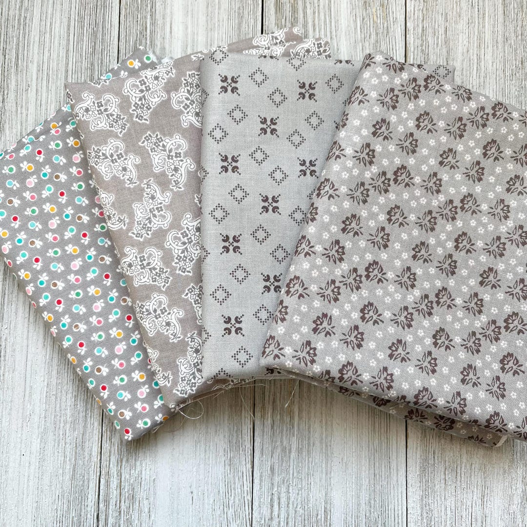 Lori Holt Half Yard Bundle of 4 Gray Prints - Etsy