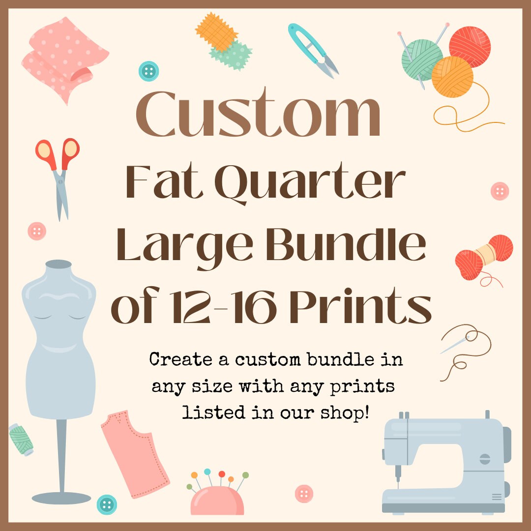 Customized Fat Quarter Large Bundle of 12-16 Prints - Etsy