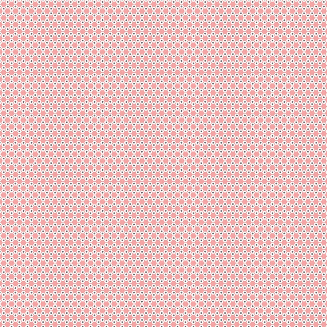 Hexagon Coral Pink Stitch Lori Holt by Riley Blake Fabric C10933 - Etsy