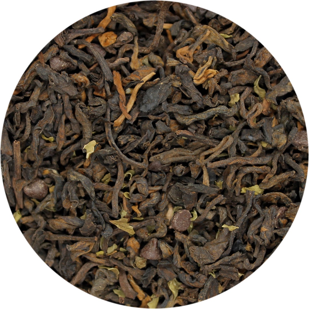 8 oz. Chocolate Mint Fusion Gourmet Puerh Loose Tea - Etsy France