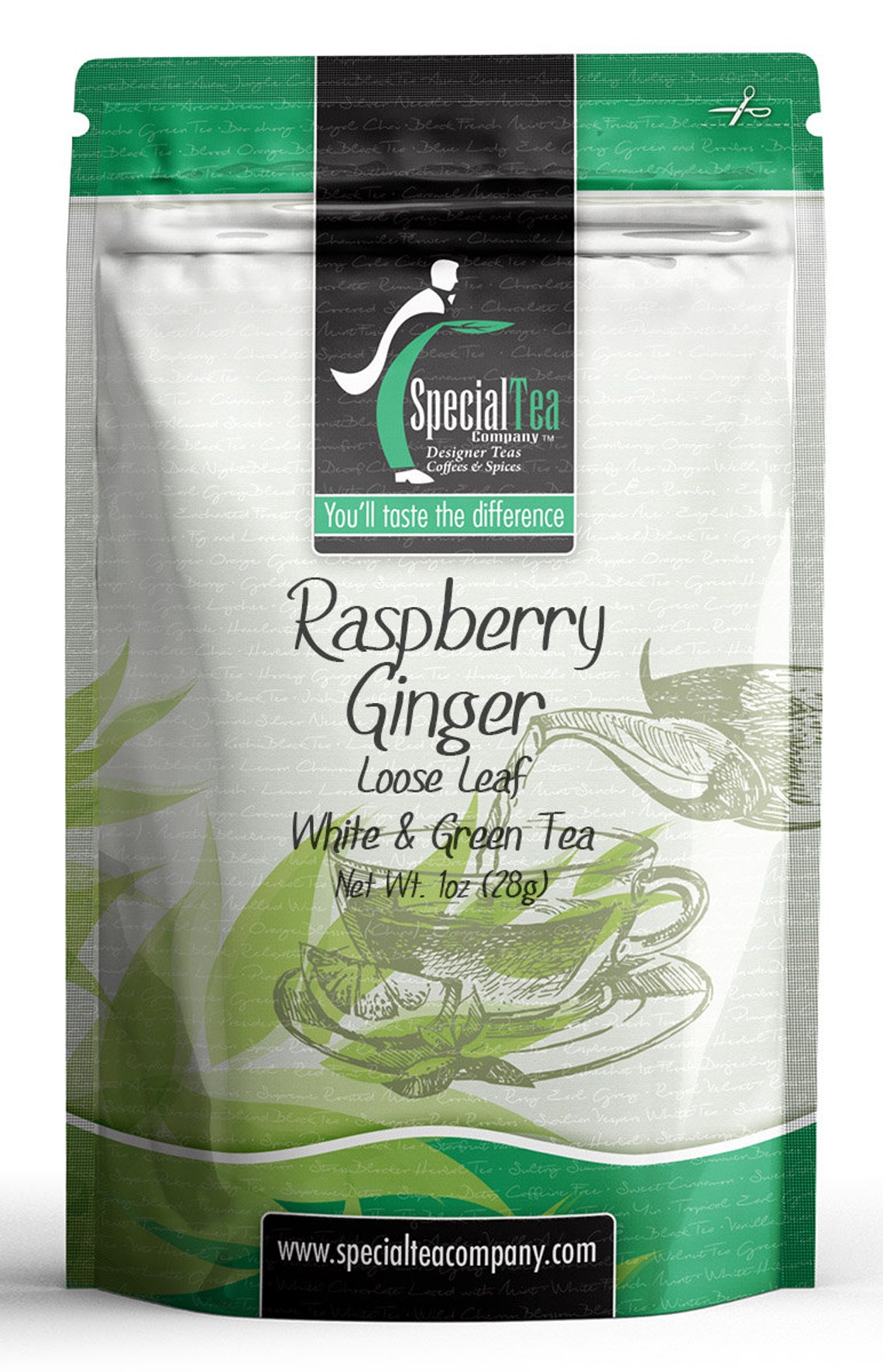 1 Oz. Raspberry Ginger White Tea - Etsy