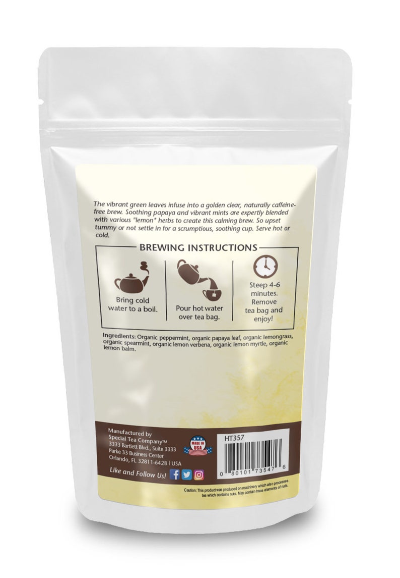 Tummy Tamer Herbal Tea Pyramid 15 Sachets - Etsy