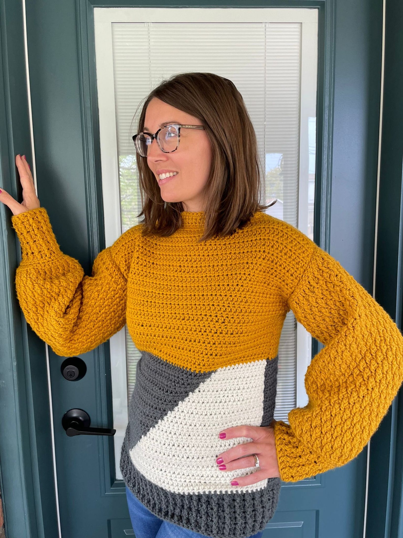 Cozy Colour Block Crochet Sweater PATTERN | Crochet Jumper PATTERN - Etsy