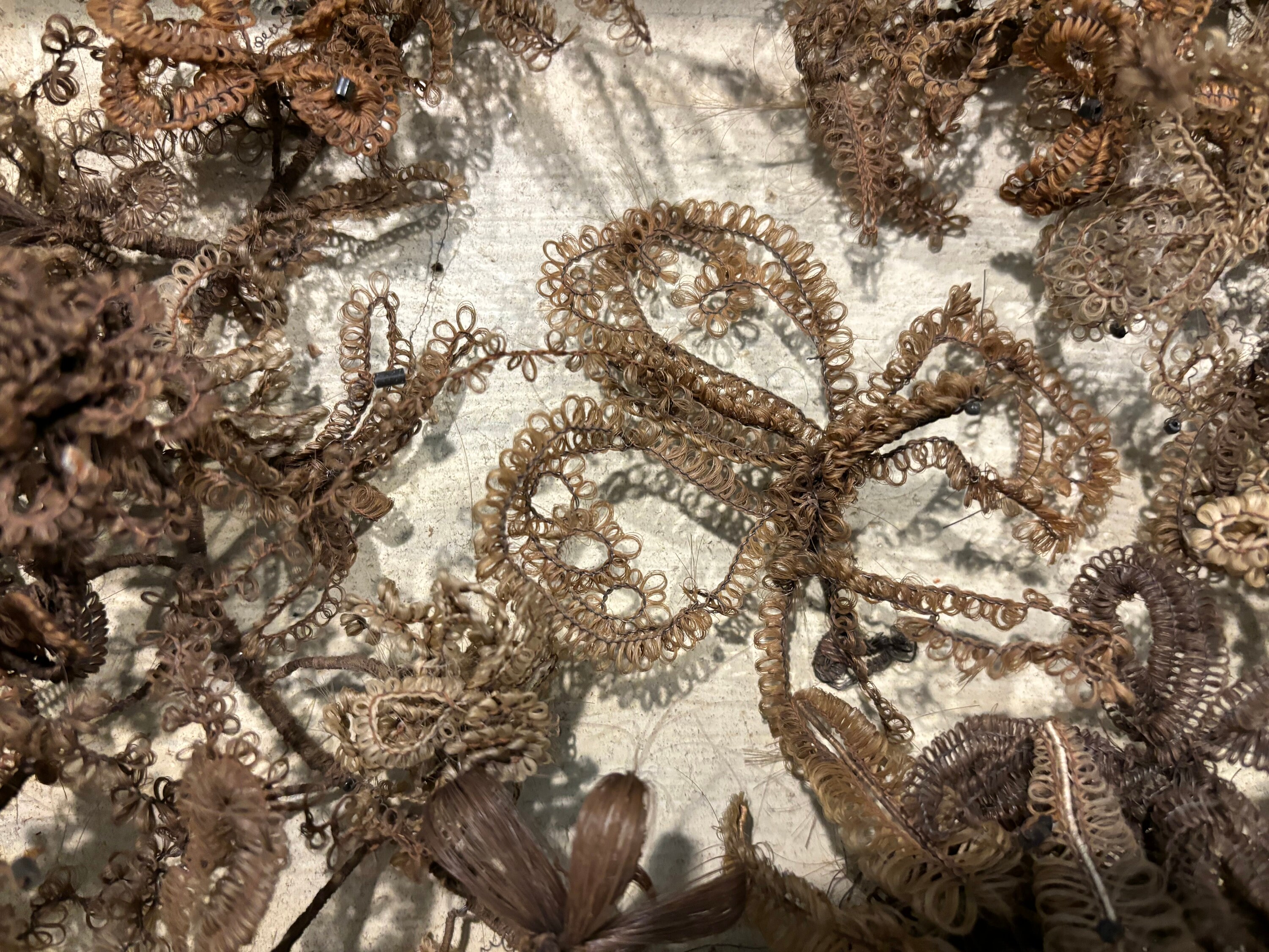 Antique Victorian Human Hair Art Mourning Framed - Etsy