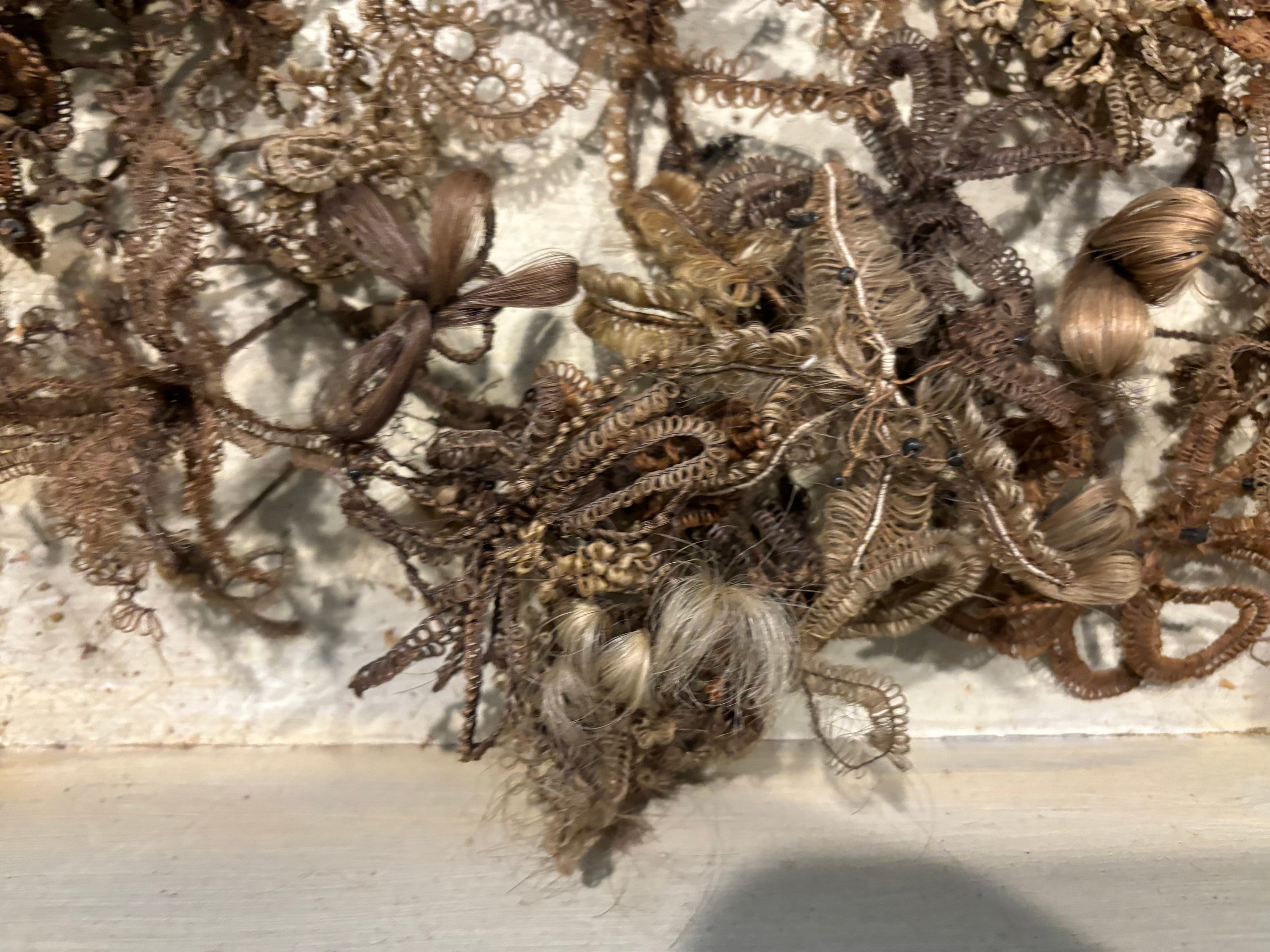 Antique Victorian Human Hair Art Mourning Framed - Etsy