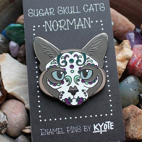 Sugar Skull Cat - Etsy
