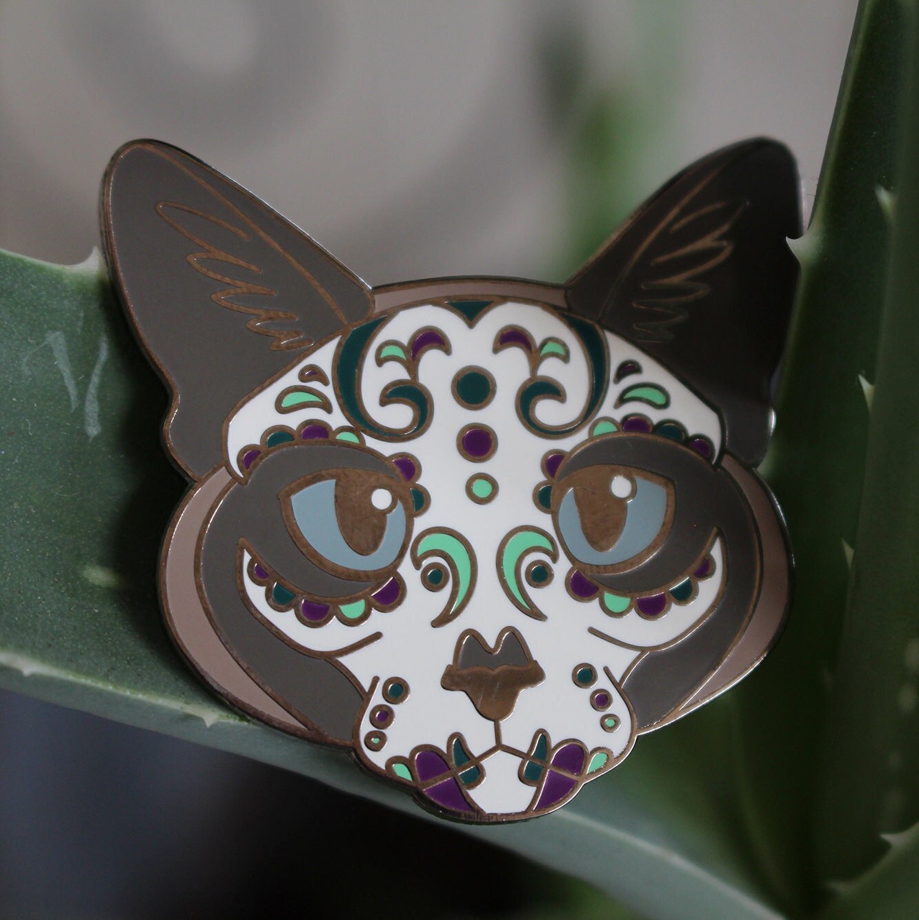 Sugar Skull Cats Enamel Pin Series - Norman - Etsy