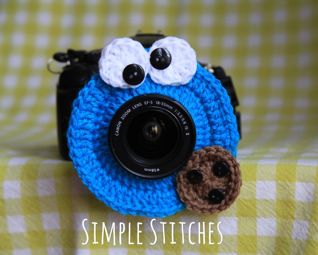 Cookie Monster Camera Lens Buddy Crocheted Lens Helper - Etsy