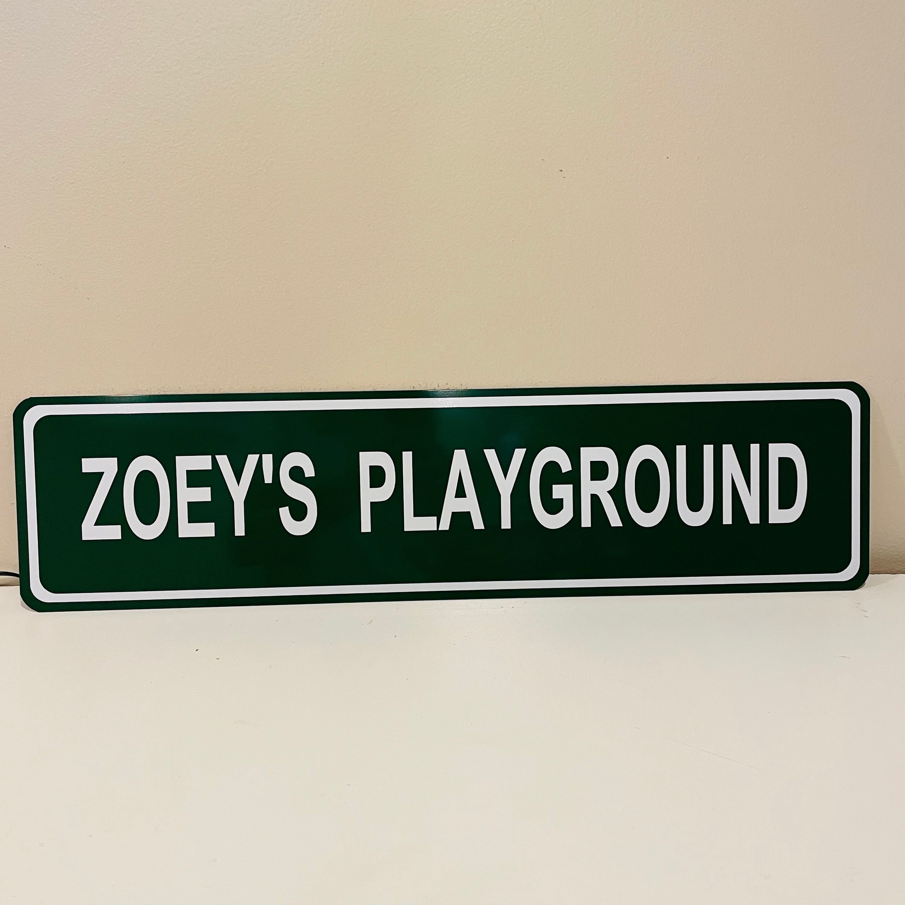 Playground Street Sign