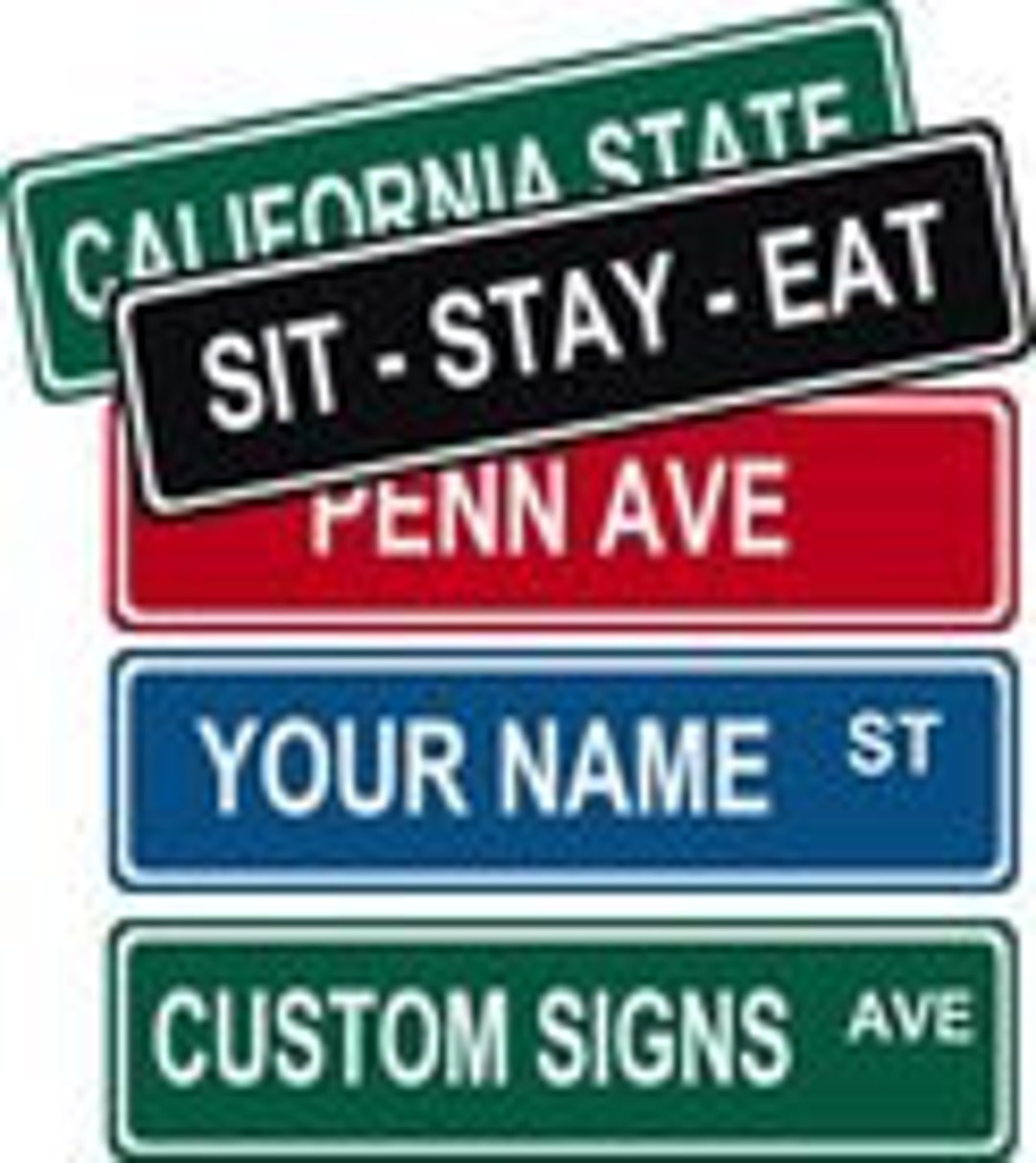 Custom Personalized Street / Road Name Sign. Choice of Colors. 6 X 24 ...