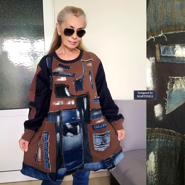 Patchwork Tunic - Etsy