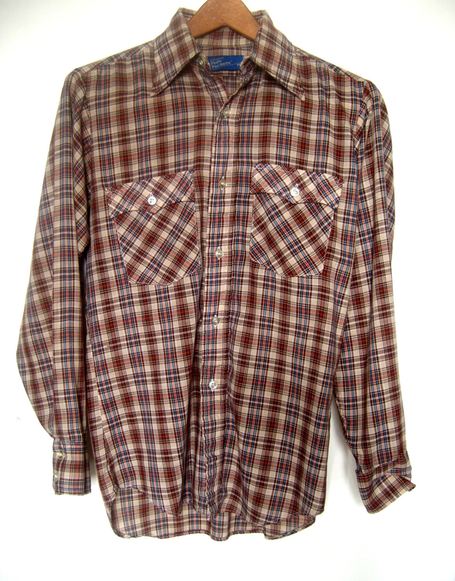 Vintage Men's Western Plaid Work Shirt - Etsy