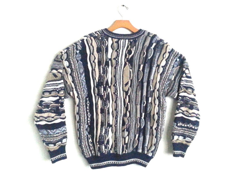 Vintage 90s Sweater Textured Knit V-neck Cotton Giorgio Di - Etsy