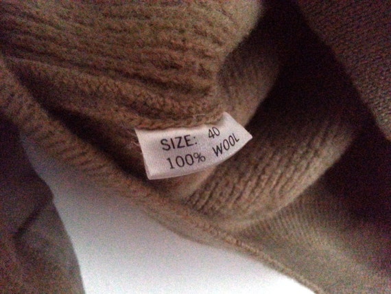Vintage Wool Sweater Army Military Surplus V Neck Bei… - Gem
