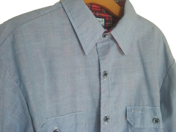 Vintage Insulated Chambray Work Shirt Fieldmaster Men… - Gem