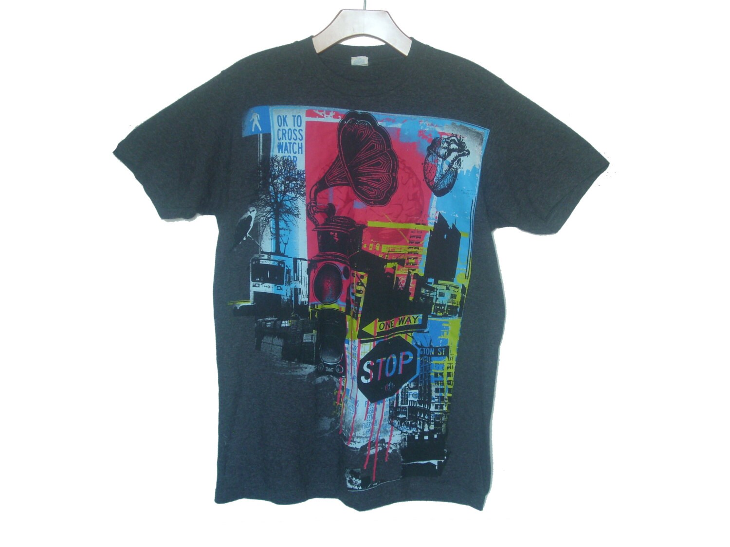 Vintage 90s T-shirt Urban Streetwear Cityscape Men's Small - Etsy