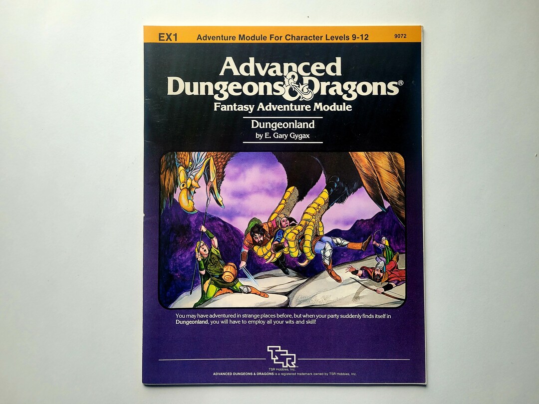 Dungeonland EX1 AD&D Role Playing Game Dungeons and Dragons Module 1983 ...