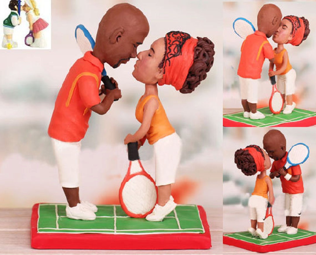 Tennis Theme Topper - Personalised Wedding Cake Topper (free Shipping ...
