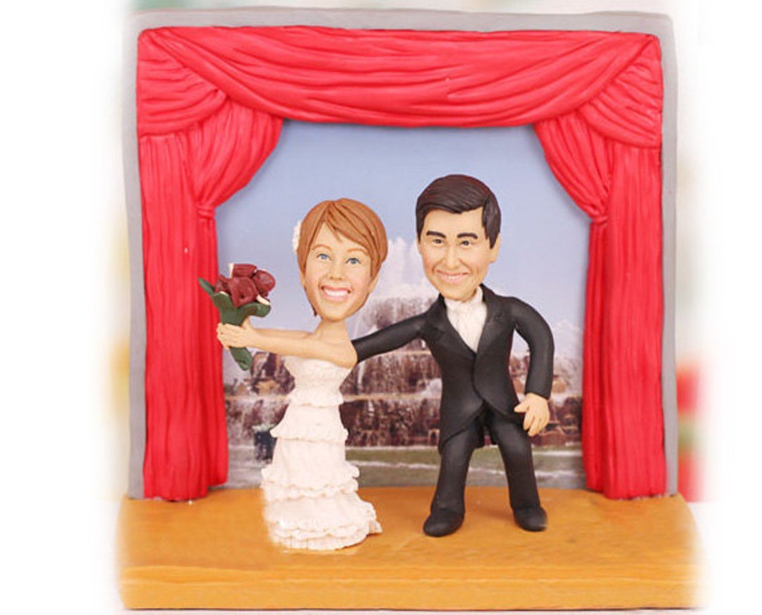 Personalised Wedding Cake Topper - Producer and Actor Theatre Theme ...
