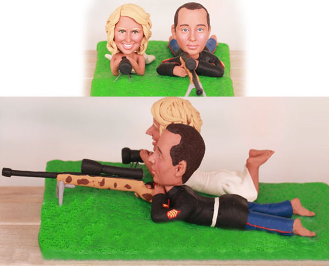 Sniper Theme Topper - Personalised Wedding Cake Topper (free Shipping ...