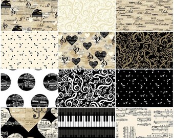 Music fabric | Etsy