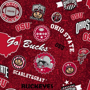NCAA the Ohio State University Buckeyes Red & Black College - Etsy